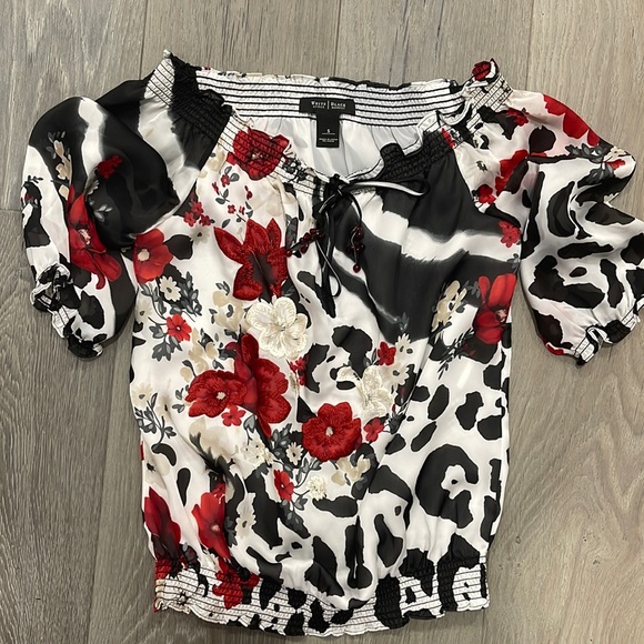 White House Black Market | Tops | Whbm Animal And Floral Print ...